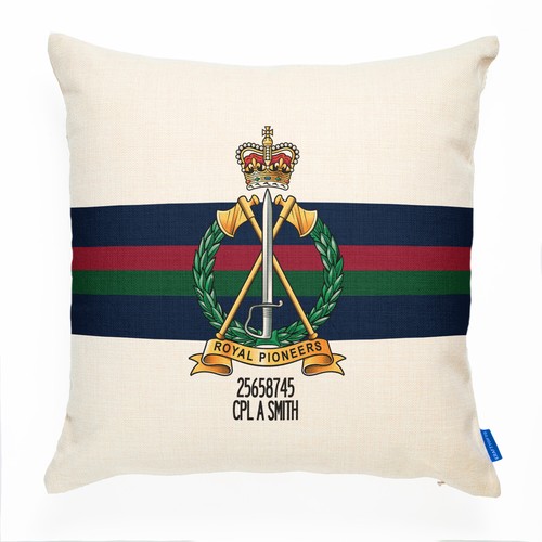 Royal Pioneers Corps Cushion Cover PERSONALISED British Military Gift ...
