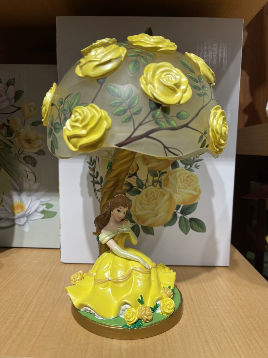 Disney Store Japan Belle LED light Figure Beauty and The Beast FLOWER ...