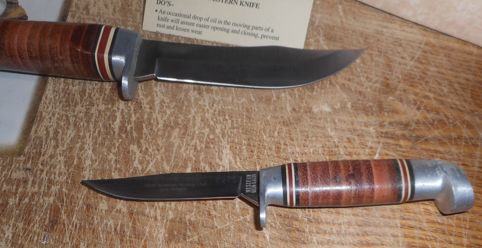 THE CLASSIC WESTERN COMBO/2 KNIFE SET/SFO/NAHC LIFE MEMBER RARE SET ...