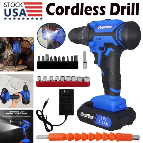 Cordless Drill Combi Driver Electric Screwdriver 1400rpm Lithium-Ion ...