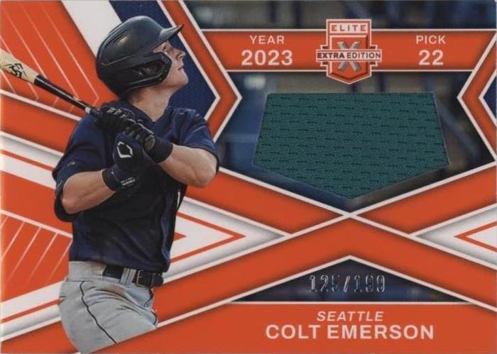 2023 Panini Elite Extra Edition - First Round Materials Colt Emerson # ...