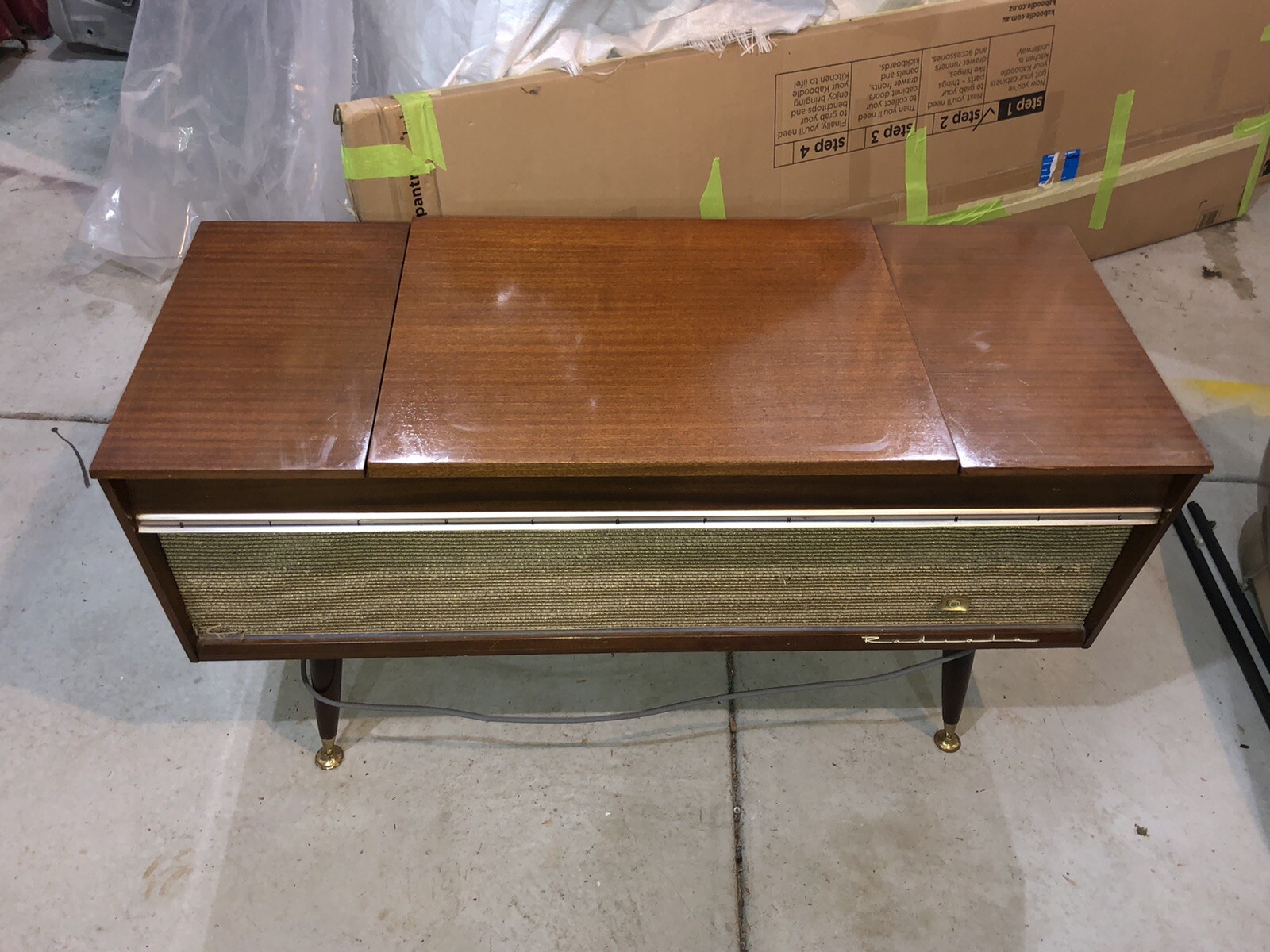 Antique Radiogram Radio Record Player AWA Radiola 40s 50s 60s 70s ...