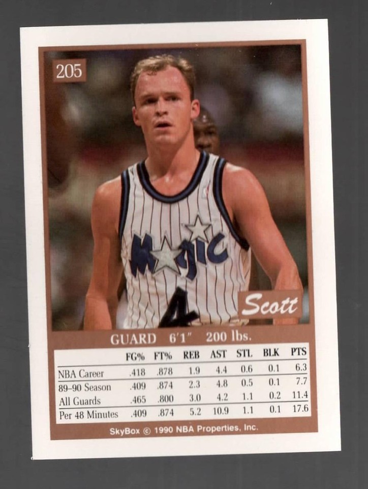 1990-91 SkyBox Scott Skiles Orlando Magic #205 Near Mint or Better | eBay