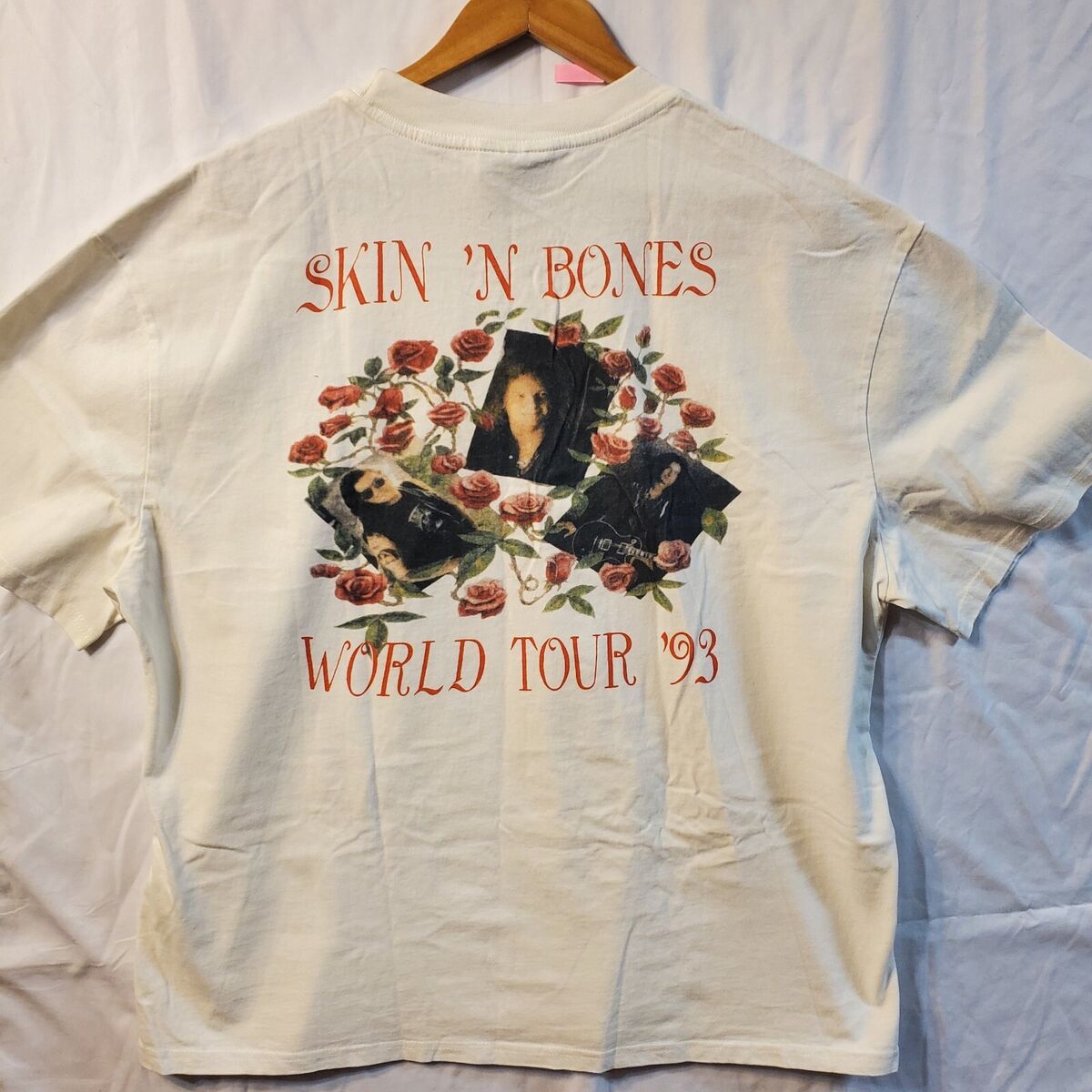 Guns N' Roses 1993 Skin and Bones Tour Reprint T Shirt Sz Guns N' Roses 1993 Skin and Bones Tour Reprint T Shirt Sz