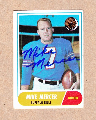 Mike Mercer signed 1968 Topps card #123 Buffalo Bills (Dec) | eBay