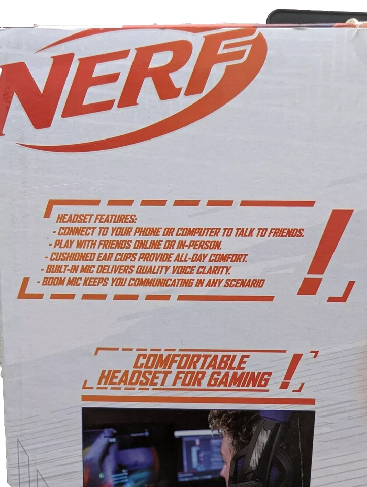 Nerf GAM83056A-BLU-STK-6 Gaming Headphone | Double Earpieces | Built-in ...