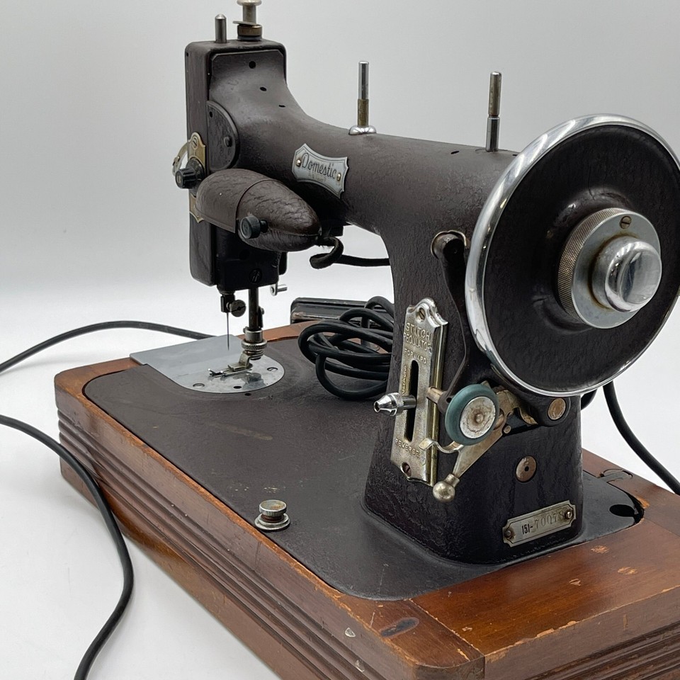 Vintage Domestic Rotary Sewing Machine With Peddle E-6354 Series With ...