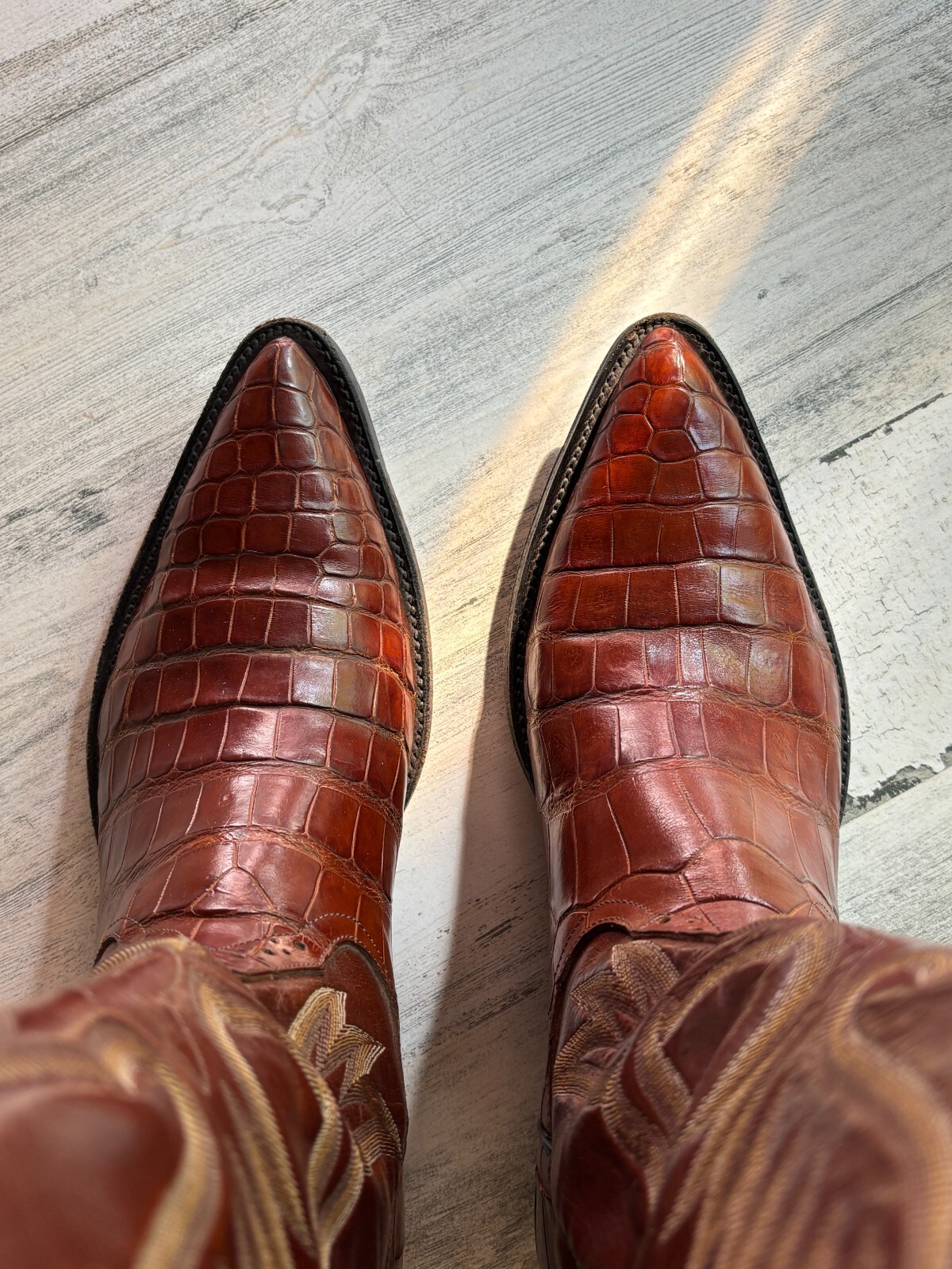 Rios of Mercedes Alligator Boots Men's Size 9 - Gem