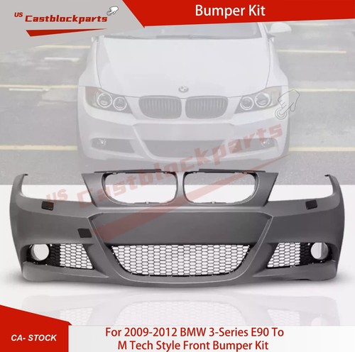 For 2009-2012 BMW 3-Series E90 E91 4dr M Tech Style Front Bumper Kit ...