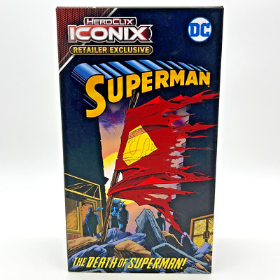 DC Comics HeroClix Iconix: THE DEATH OF SUPERMAN Retailer Exclusive Box ...
