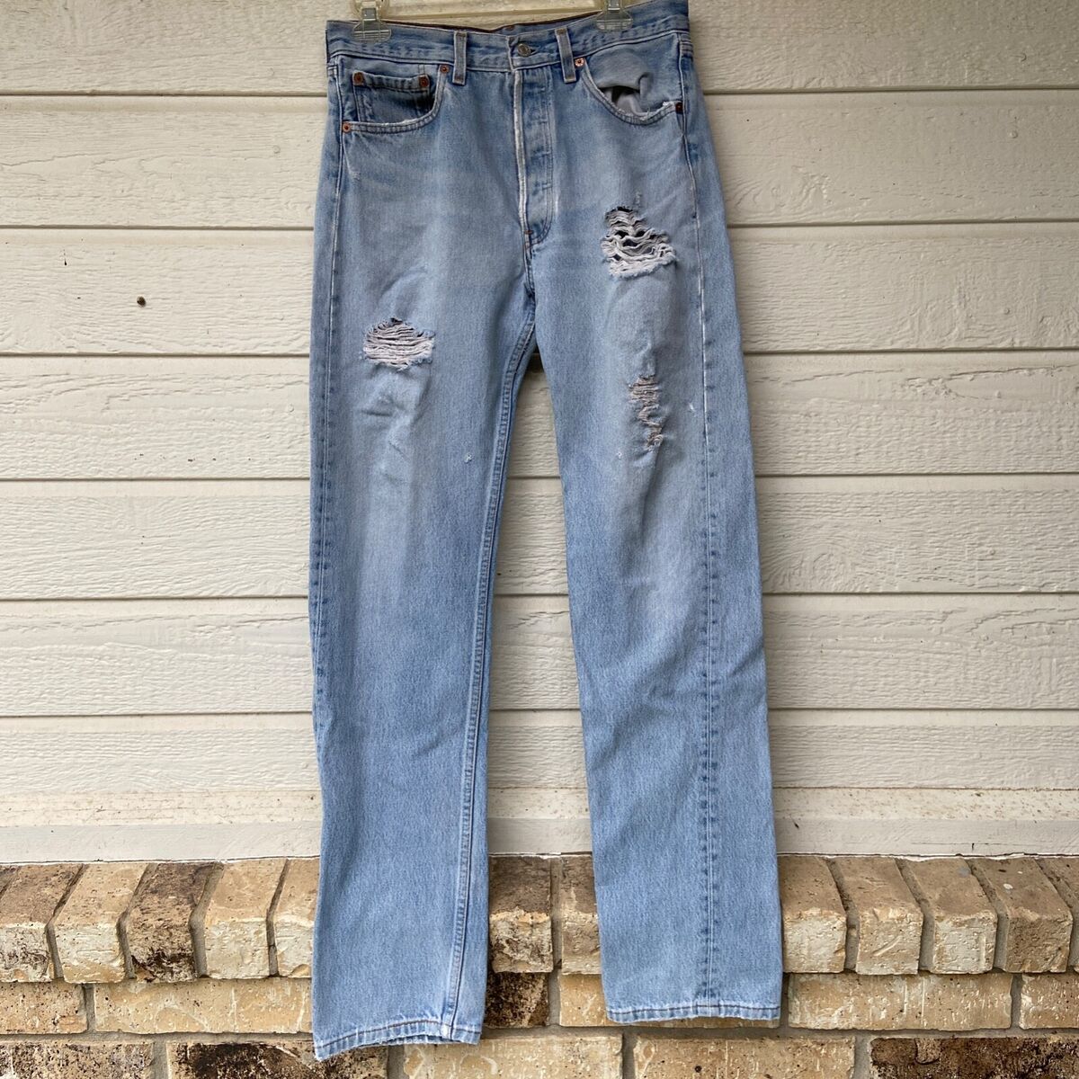 Vintage Levis 501 Blue Denim Jeans 30x33 Made USA WPL 423 Vintage Levis 501 Blue Denim Jeans 30x33 Made USA WPL 423