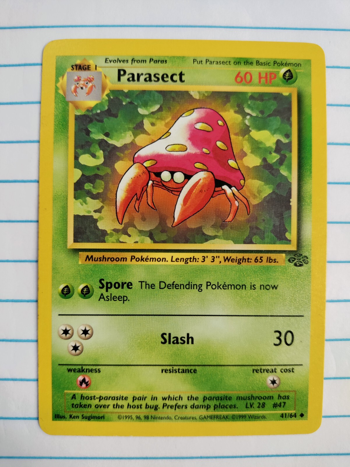 Pokémon TCG Parasect Jungle 41/64 Regular Unlimited Uncommon NM-MT | eBay
