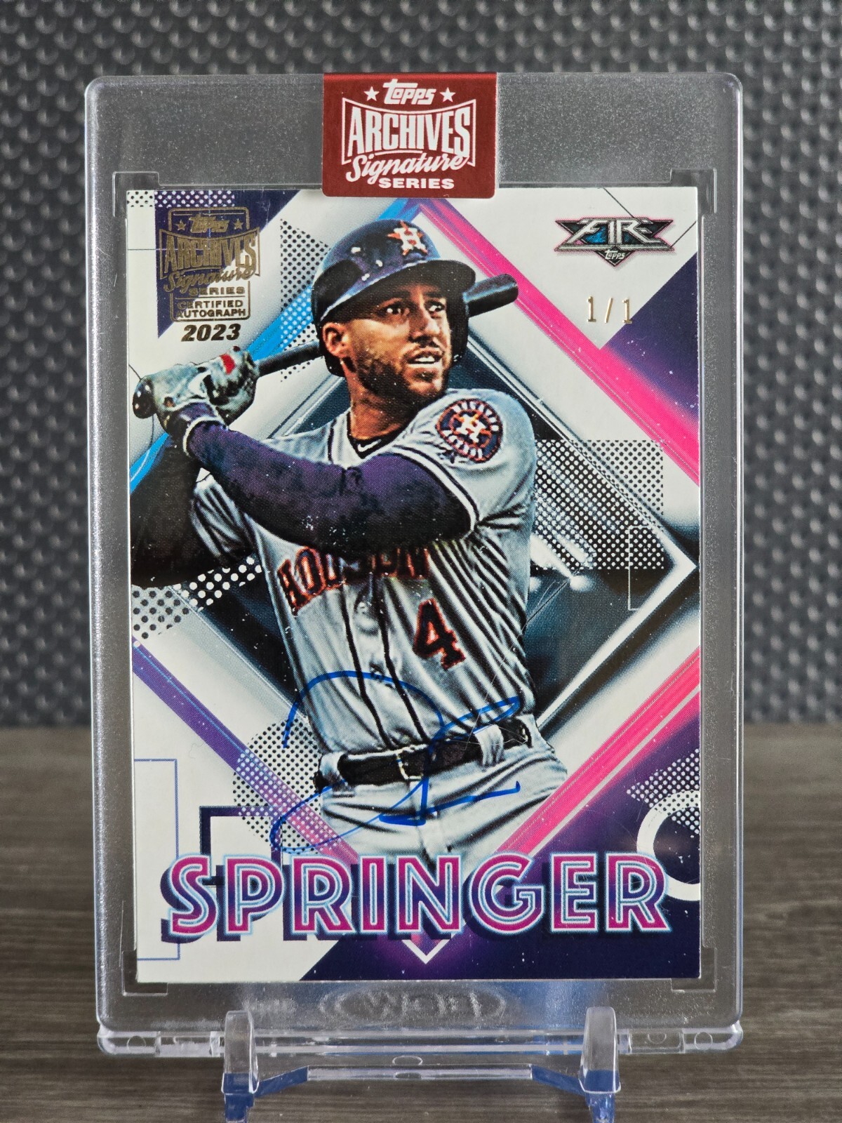 2023 Topps Archives GEORGE SPRINGER Signature Series Auto 1/1 Houston ...