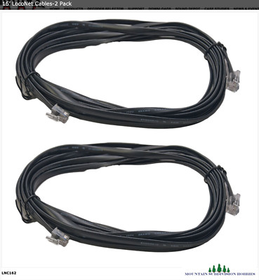 Digitrax LNC162 16’ LocoNet Cables-2 Pack Factory made and tested $5 ...