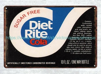 soda pop DIET RITE COLA Sugar Free metal tin sign plaques sale | eBay