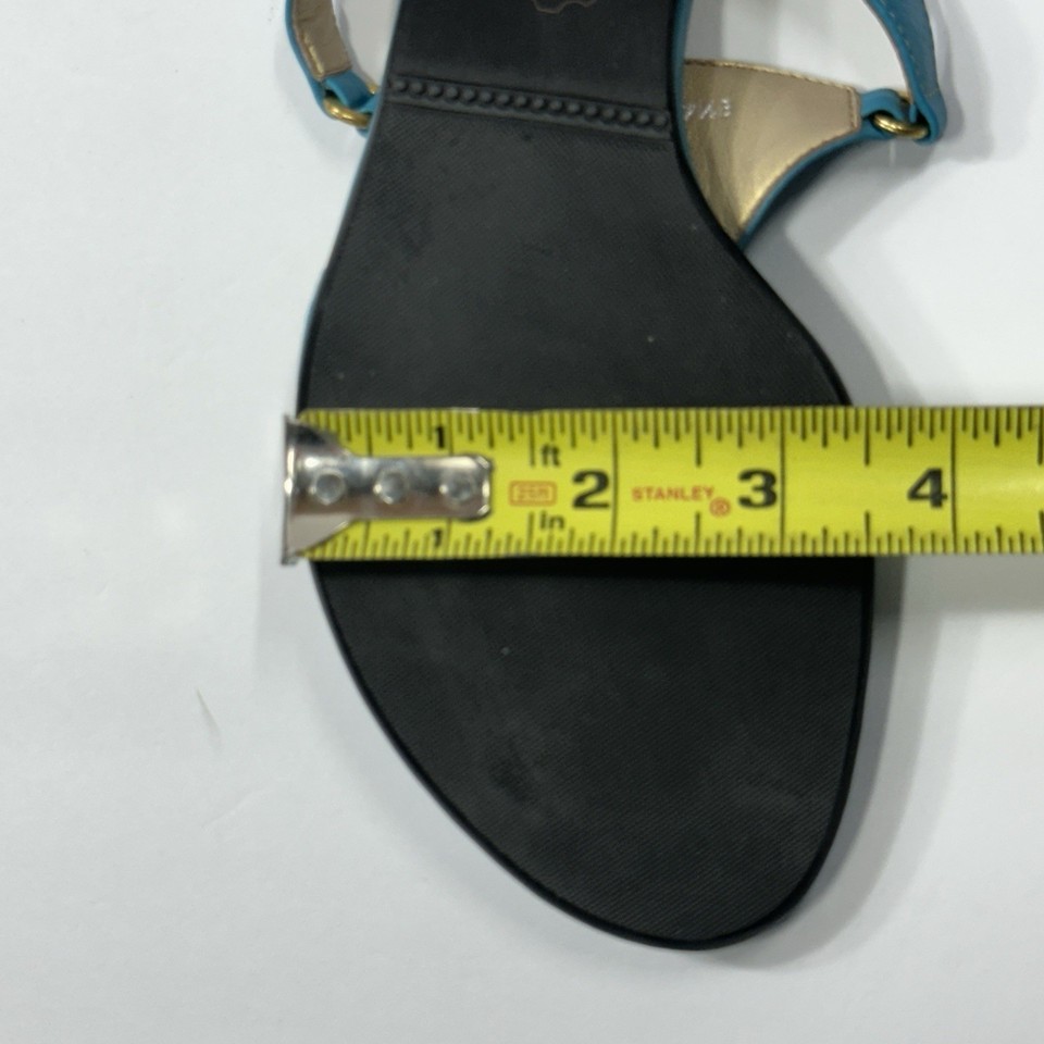 Talbots Women’s Size 7.5B Flip Flop Sandals in Turquoise with Grommets ...