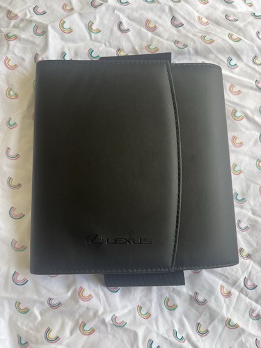 Lexus OEM Leather Case for Owners Manual Glove Box Folder Booklet Black ...