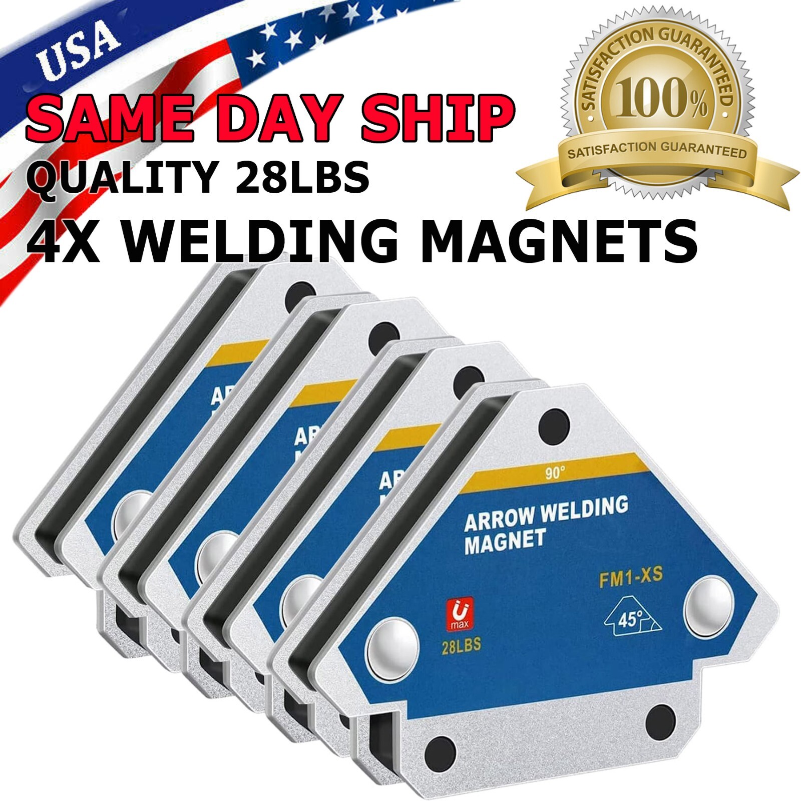 4 pcs 28lbs Welding Welders Magnet Magnetic Power Holder- 45 90 135 ...