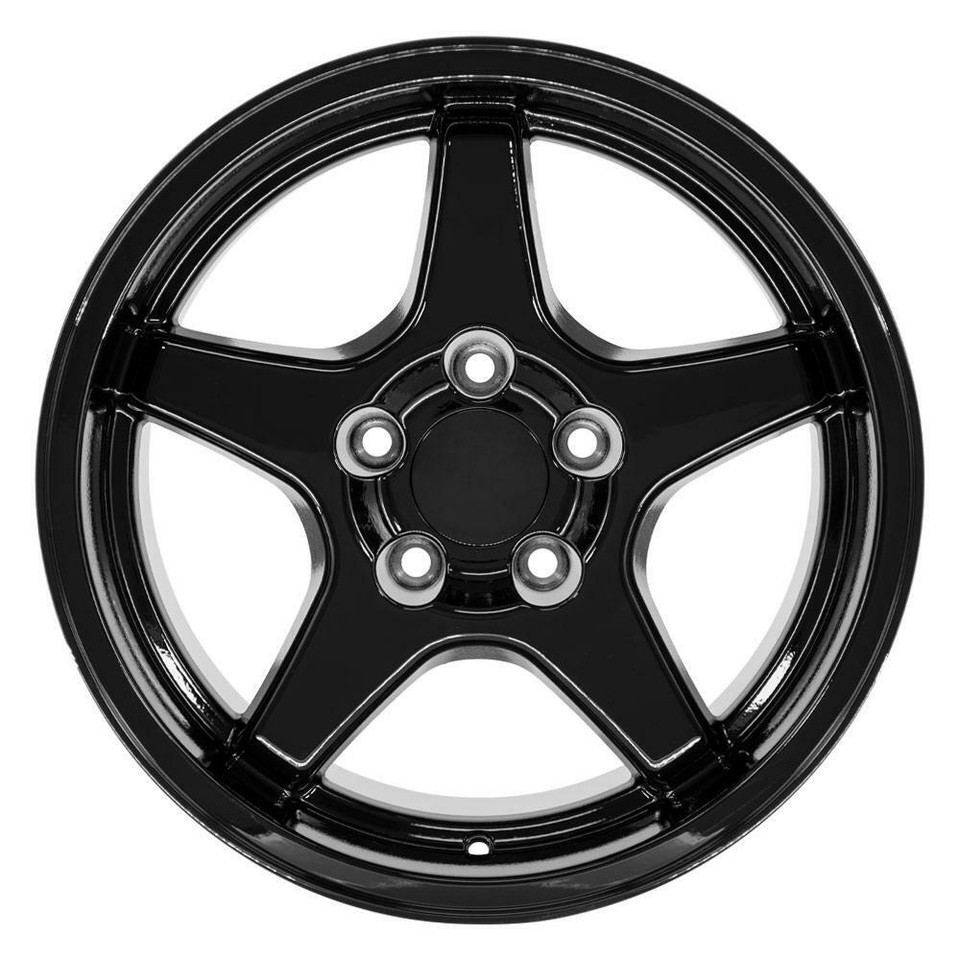 Set 4 17" OE Wheels CV01 Gloss Black 17x11 Wheels 5x4.75 50mm Replica ...