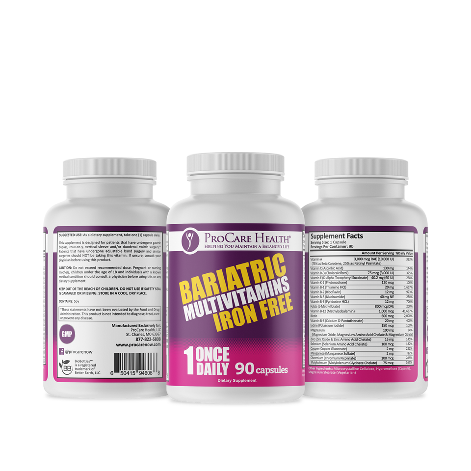 ProCare Health | Bariatric Multivitamin | Capsule | Iron Free | 90 ...