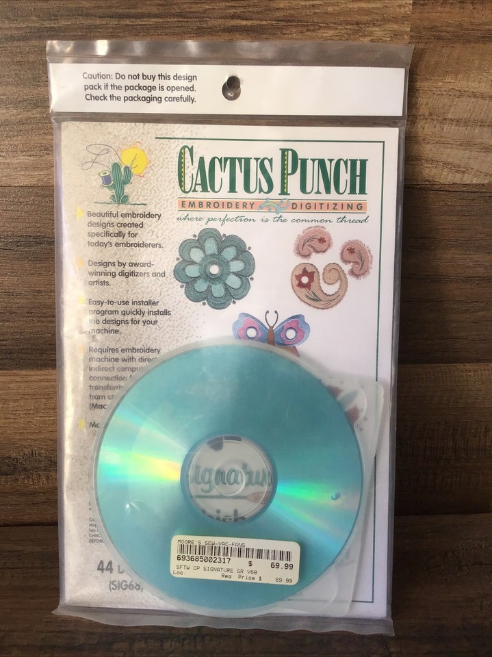 Cactus Punch Embroidery Design CD Signature Series 68- Flowers, Teepees ...