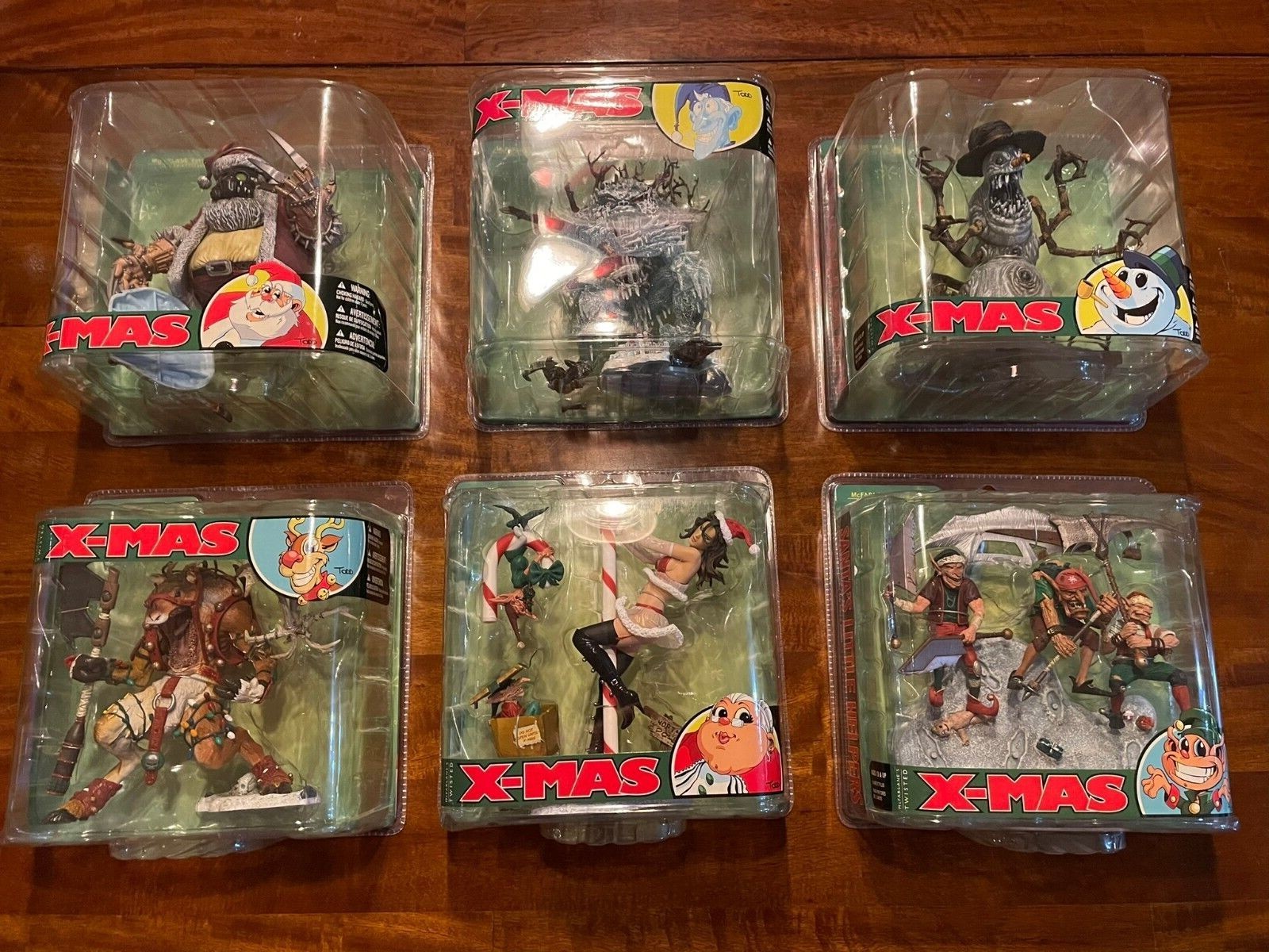 McFarlane Twisted Christmas X-Mas 6 complete Set Monsters 2007 Spawn ...