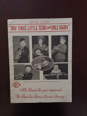 Dry Those Little Tears and Smile Again Sheet Music Special Music Shop ...