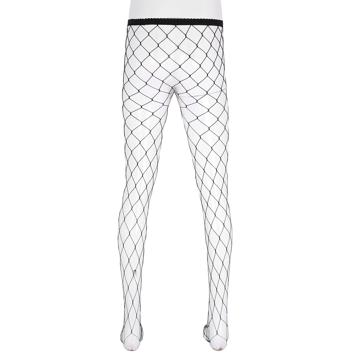 Sexy Men Mesh Leggings Tight Thigh High Fishnet Gay Long Johns Stretch ...