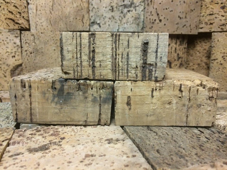 Genuine Portugal Cork Squares Aged 40+ Years Measure: 1 1/8" Thick x 2 ...