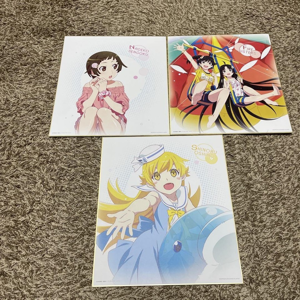 Monogatari Series Color Paper Set Bakemonogatari 10 Sheets Collectible Japan | eBay