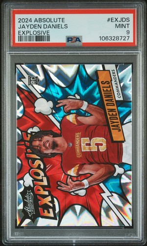 2024 PANINI ABSOLUTE EXPLOSIVE #EXJDS JAYDEN DANIELS ROOKIE RC PSA 9 | eBay