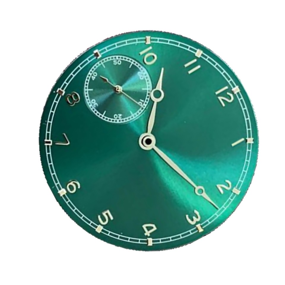 Green+Silver 37mm Watch Dial With Hands Parts for ETA 6497 ST3600 ...