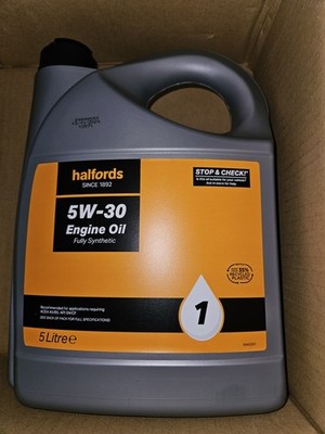 Halfords 5W-30 Fully Synthetic Engine Oil 5 Litre | eBay UK