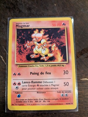 Pokémon FRENCH TCG Magmar Base Set 36/102 Regular Unlimited Uncommon | eBay