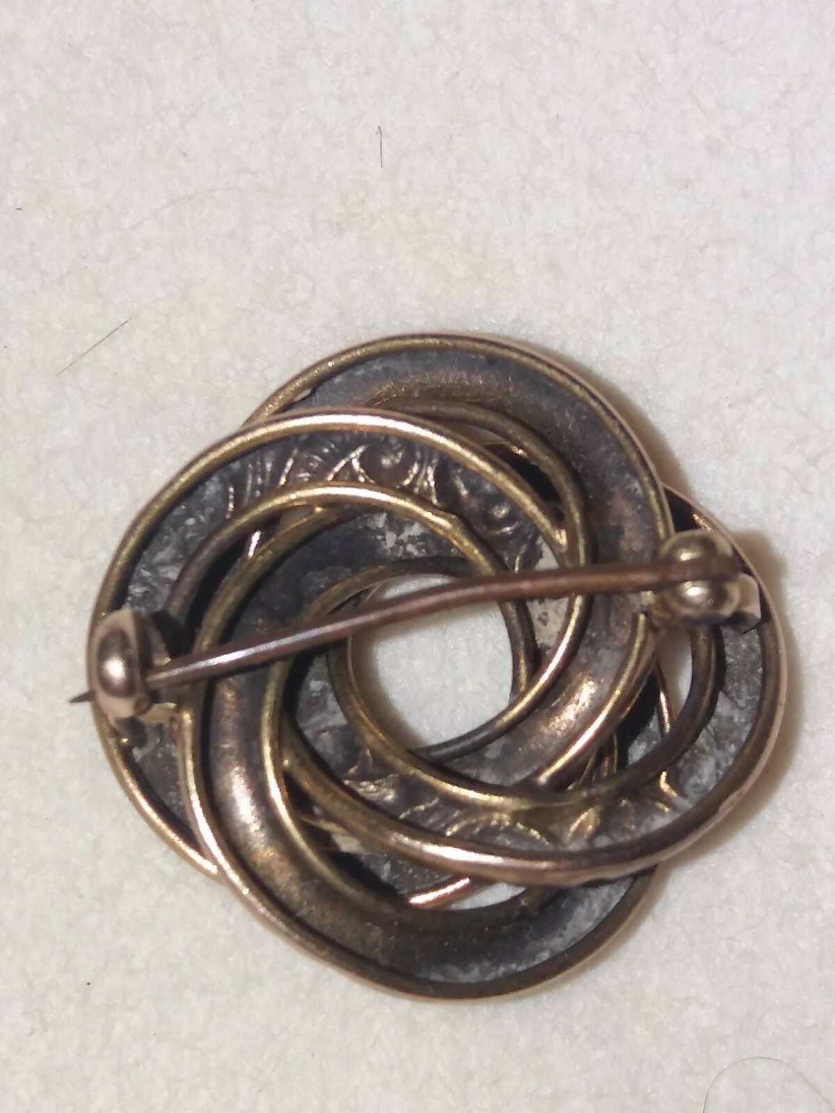 Antique Victorian Lover's Knot Gold Pin With C Clasp … - Gem