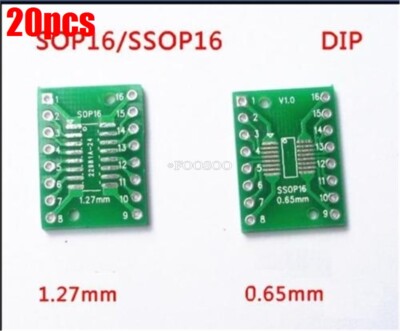 20Pcs SOP16 SSOP16 TSSOP16 To DIP16 0.65/1.27MM Adapter Pcb Board im | eBay