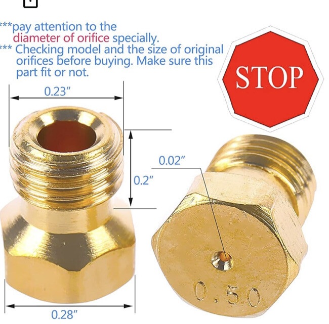 Propane Grill Orifice Size Chart Weber Summit Natural Gas To Propane