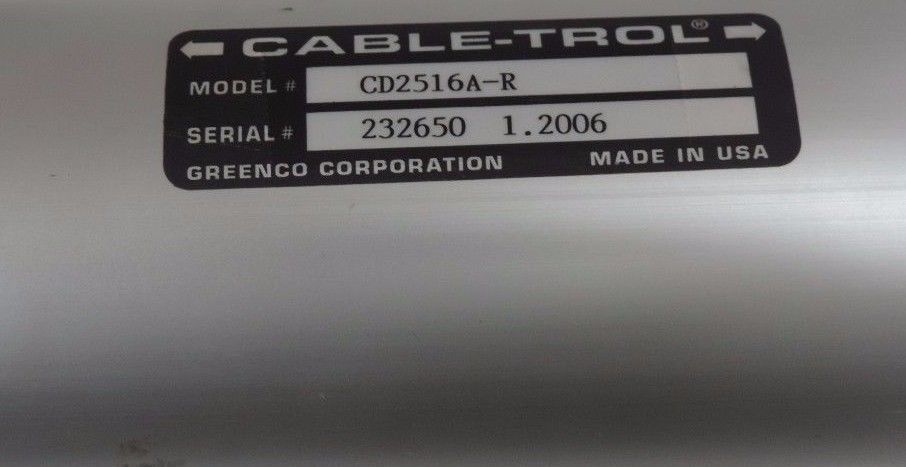 NEW GREENCO CABLE-TROL CD2516A-R DOUBLE CABLE CYLINDER W/SENSORS | eBay