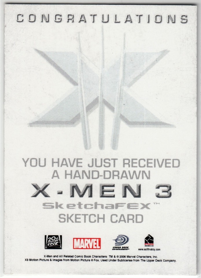 X-MEN 3 - THE LAST STAND - CYCLOPS SKETCH by SEAN PENCE | eBay