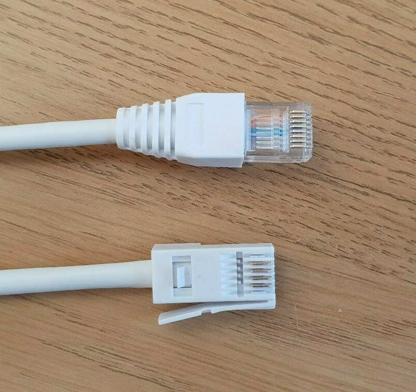 RJ11 RJ45 BT431 HIGH SPEED VDSL CAT5E SOLID COPPER INTERNET CABLE MODEM ...