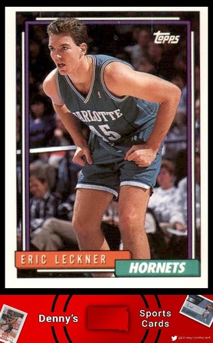 1992 Topps #40 Eric Leckner Charlotte Hornets Basketball Card | eBay