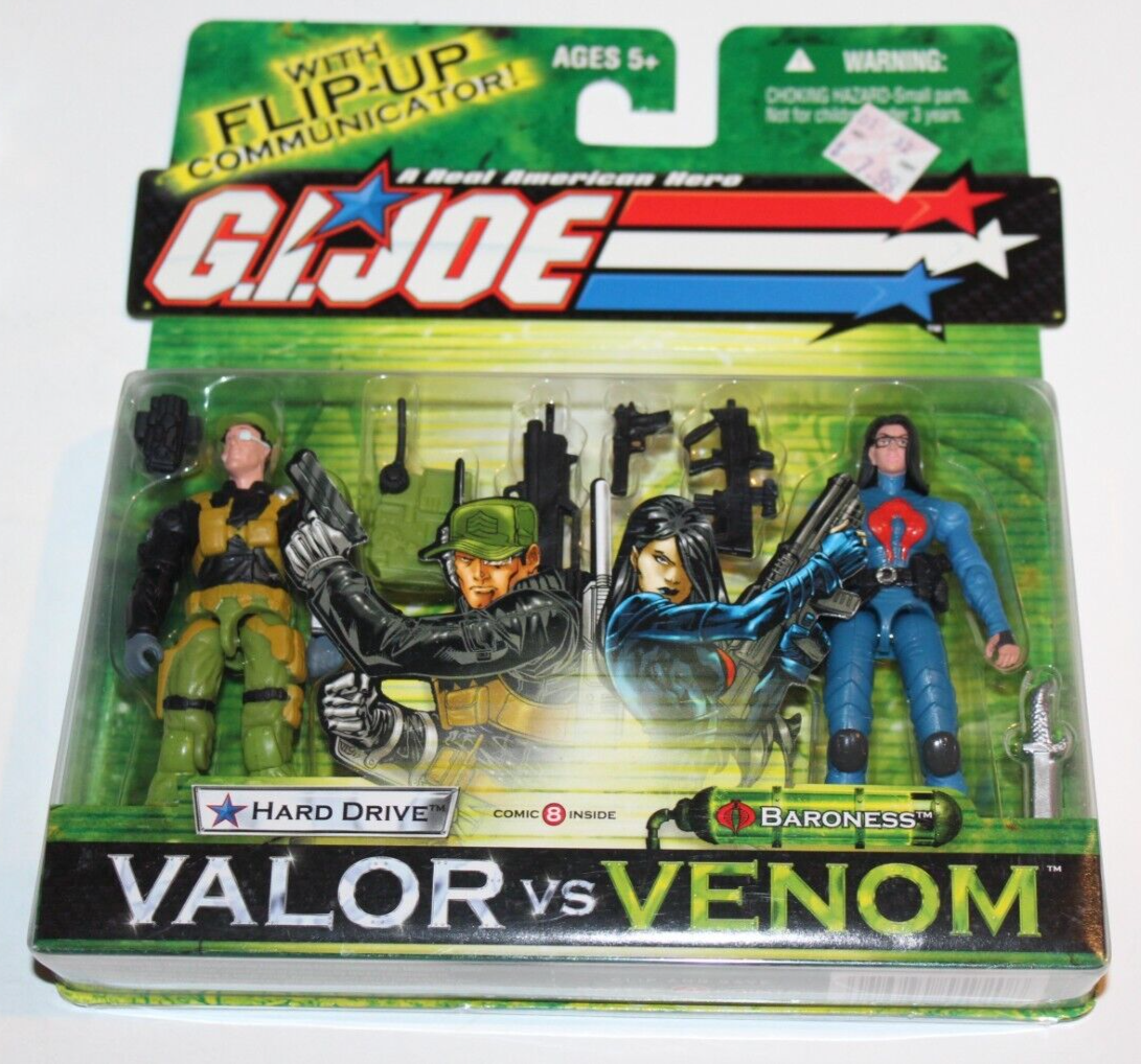 SEALED 2003 Gi Joe Valor Vs Venom Hard Drive Baroness Figures MOC MISP ...