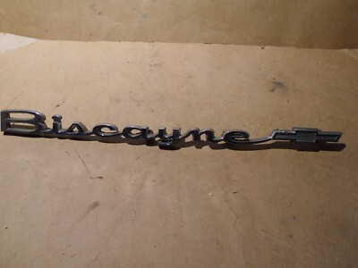 1963 1964 Chevrolet Biscayne Nameplate Emblem Ornament Part 436707 | eBay