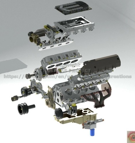1/12 Scale ZL1 LT4 Camaro Engine 3D Printed | eBay
