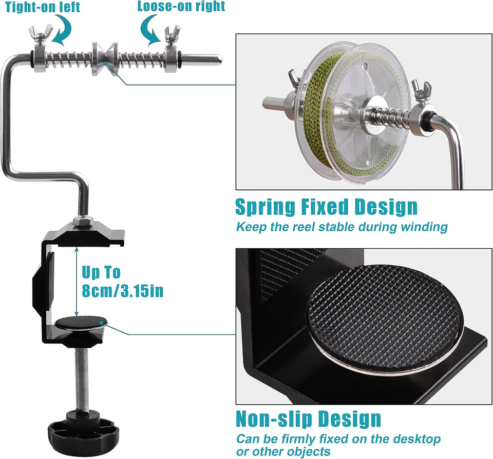 Fishing Line Winder Spooler Machine Spinning Reel Spooling Station with ...