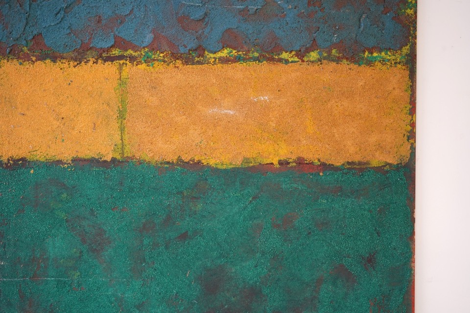 Vintage Textured Large Painting Attributed Marko Milanovic Green ...