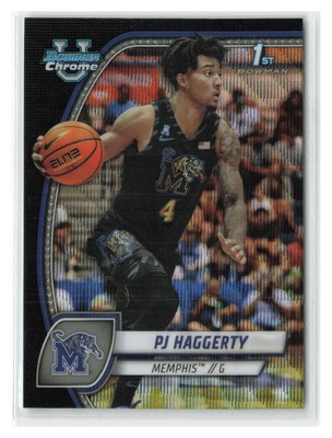 PJ Haggerty 2024-25 Bowman Chrome 1st Black Wave Refractor #59-MEM | eBay