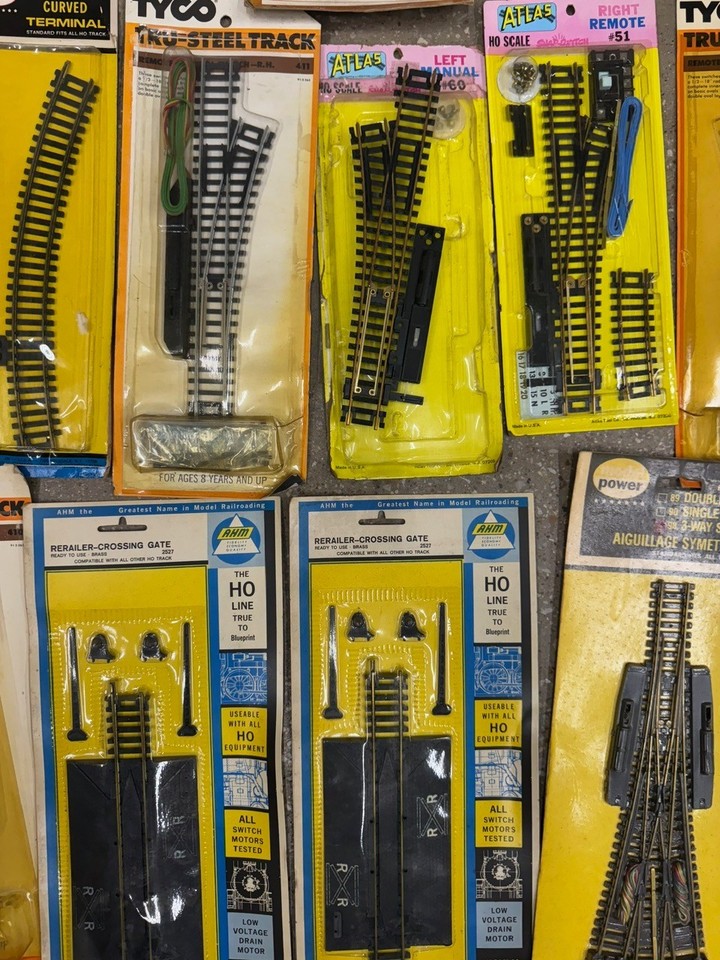 Huge Lot HO AHM Tyco Model Power Atlas Train Track Straight Curve ...
