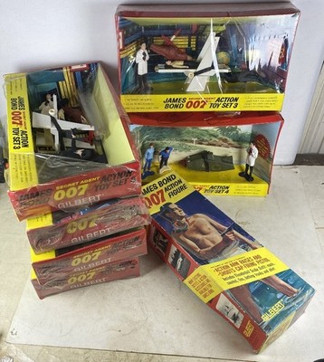Vintage 1965 James Bond 007 Action Toy Set 3 & 4 Action Figure Lot | eBay