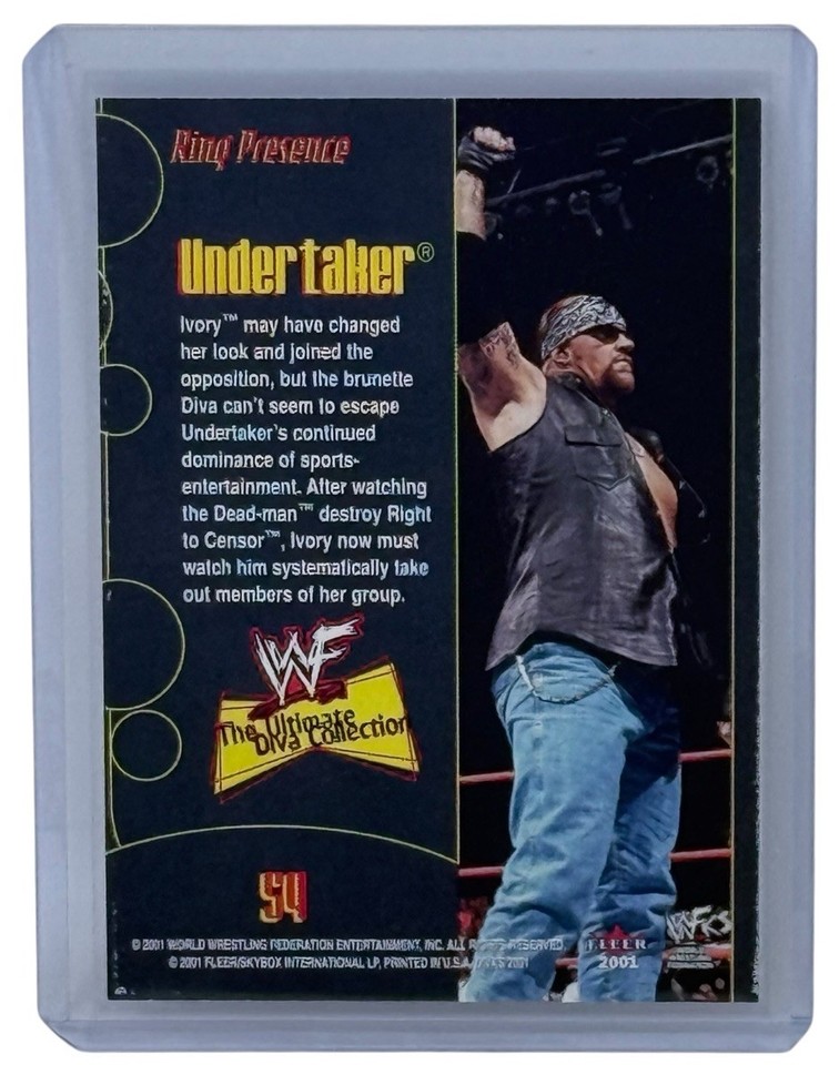 Undertaker 2001 Fleer WWF The Ultimate Divas Collection Ring Presence ...